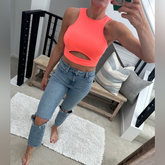 Windsor | Tops | Windsor Coral Cut Out Crop Top Zip Up Cocktail Formal ...